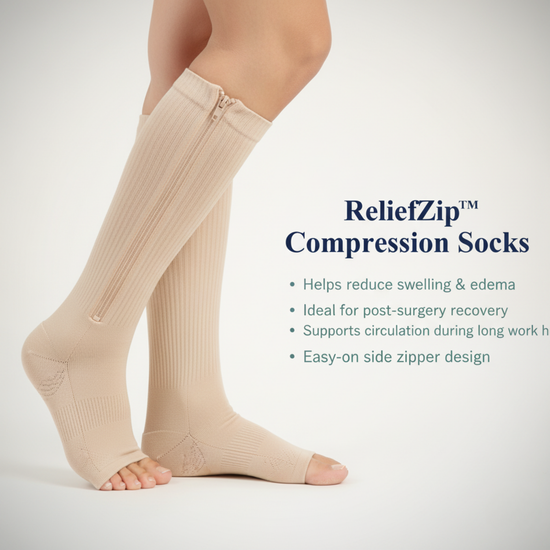 ReliefZip™ Support Socks – Instant Comfort for Swelling & Leg Fatigue ...